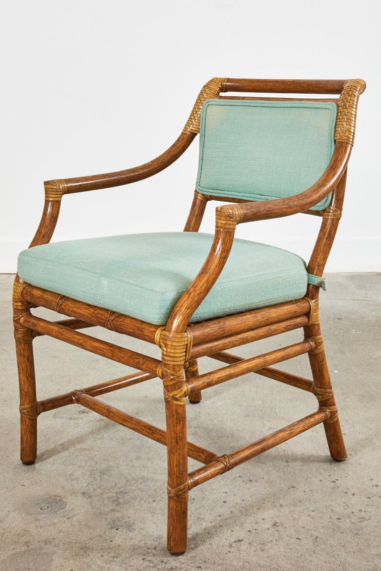 McGuire Organic Modern Rattan Library Armchair For Sale at 1stDibs