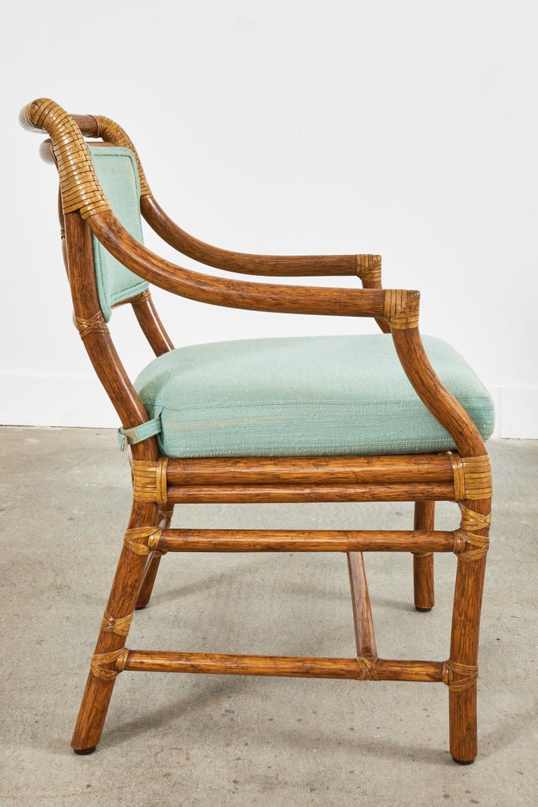 McGuire Organic Modern Rattan Library Armchair For Sale at 1stDibs