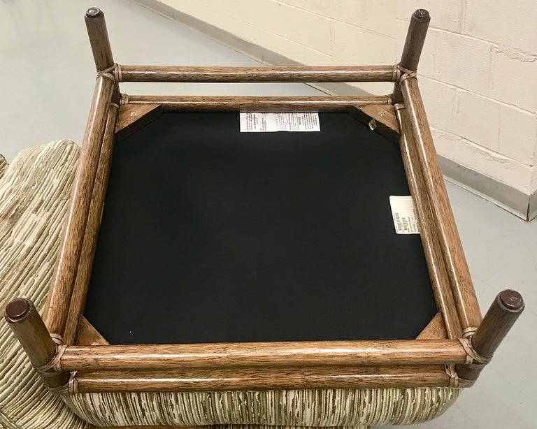 McGuire Toscana Rattan Square Ottoman For Sale at 1stDibs