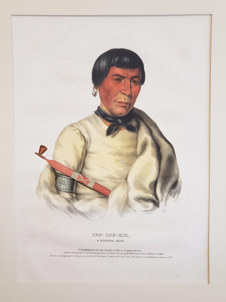 McKenney & Hall - "Buffalo" a Chippewa Chief Lithograph Portrait by ...