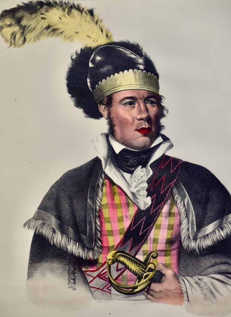 McKenney & Hall - McIntosh, A Creek Chief: Framed Hand-colored McKenney ...