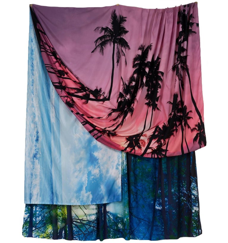 McLean Fahnestock - AS FAR AS A SCENE - Folded Tapestry w/ 3 Landscape ...