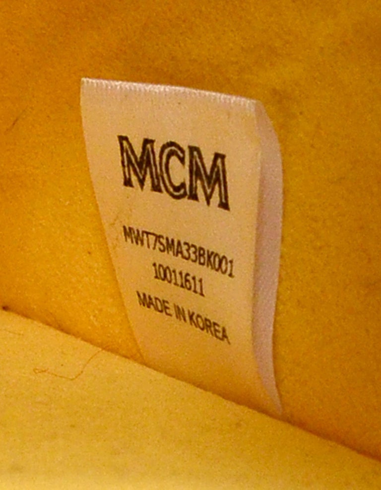 MCM 2017 Black Leather/Python Medium Milla Tote Bag W/ Yellow Exotic ...