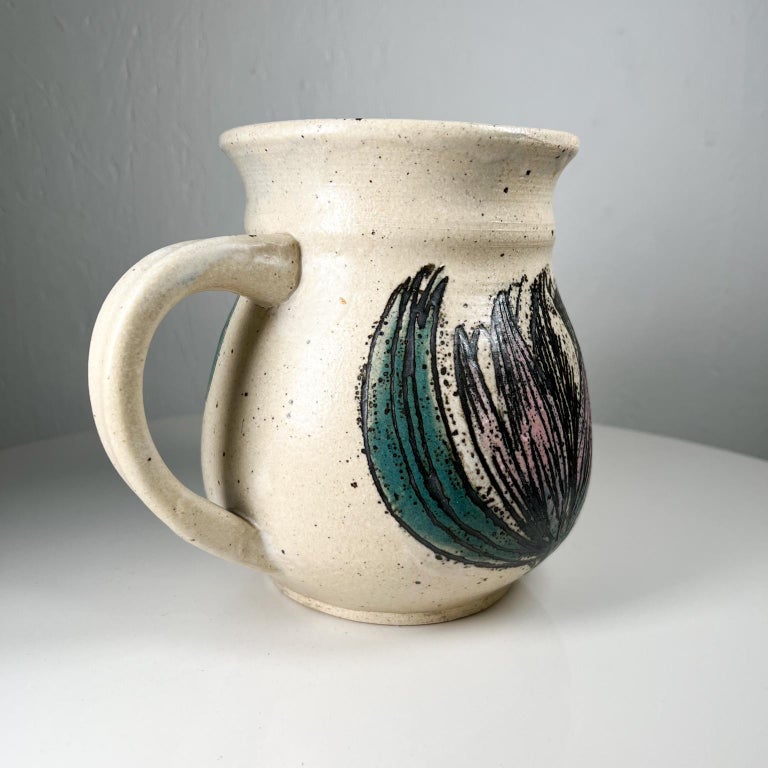 Midcentury Modern Art Pottery Modernist Flower Pitcher Signed For Sale ...
