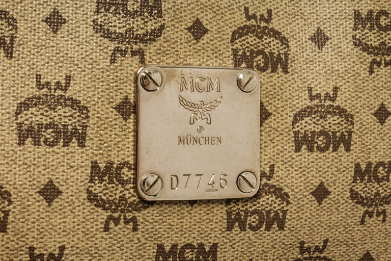 MCM Beige Leather Visetos Tote Bag For Sale at 1stDibs