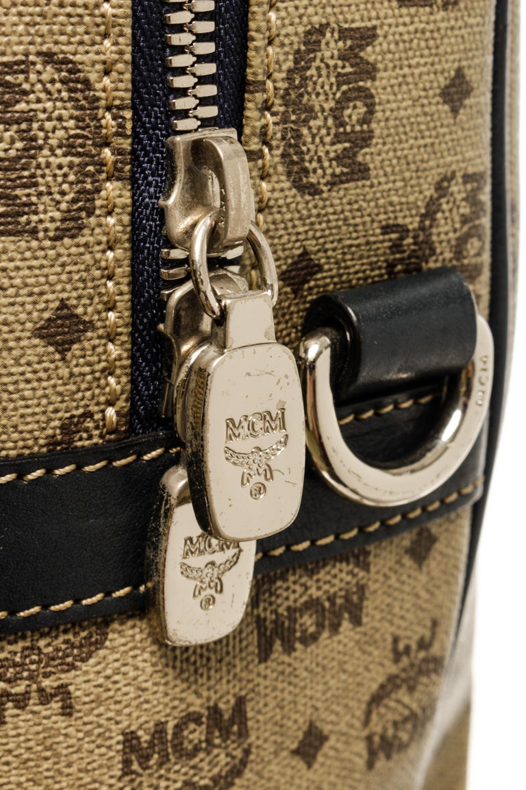 MCM Beige Leather Visetos Tote Bag For Sale at 1stDibs