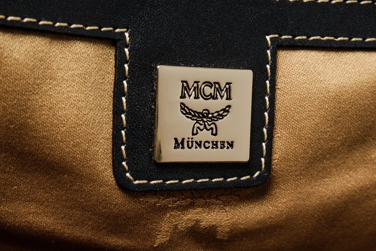 MCM Beige Leather Visetos Tote Bag For Sale at 1stDibs