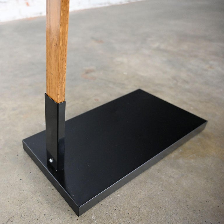 MCM Bentwood Swoop Arc Floor Lamp Amber Plastic Bubble Globe Shade at ...