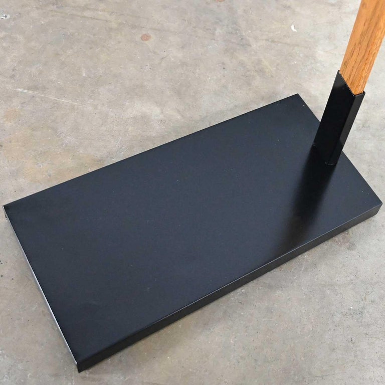 MCM Bentwood Swoop Arc Floor Lamp Amber Plastic Bubble Globe Shade at ...