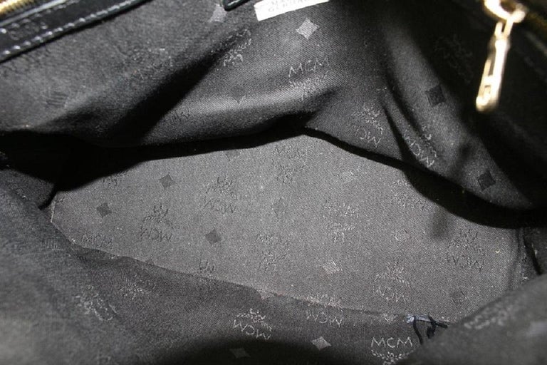MCM Black Monogram Visetos Dome Bag 916mcm95 For Sale at 1stDibs