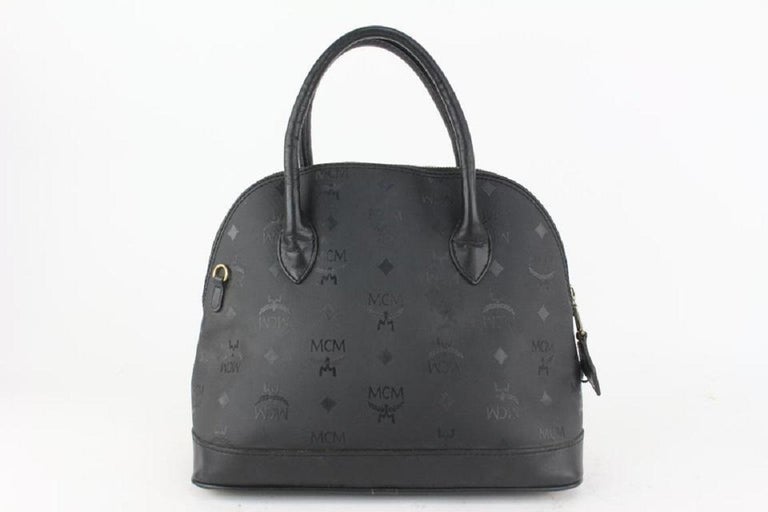 MCM Black Monogram Visetos Dome Bag 916mcm95 For Sale at 1stDibs