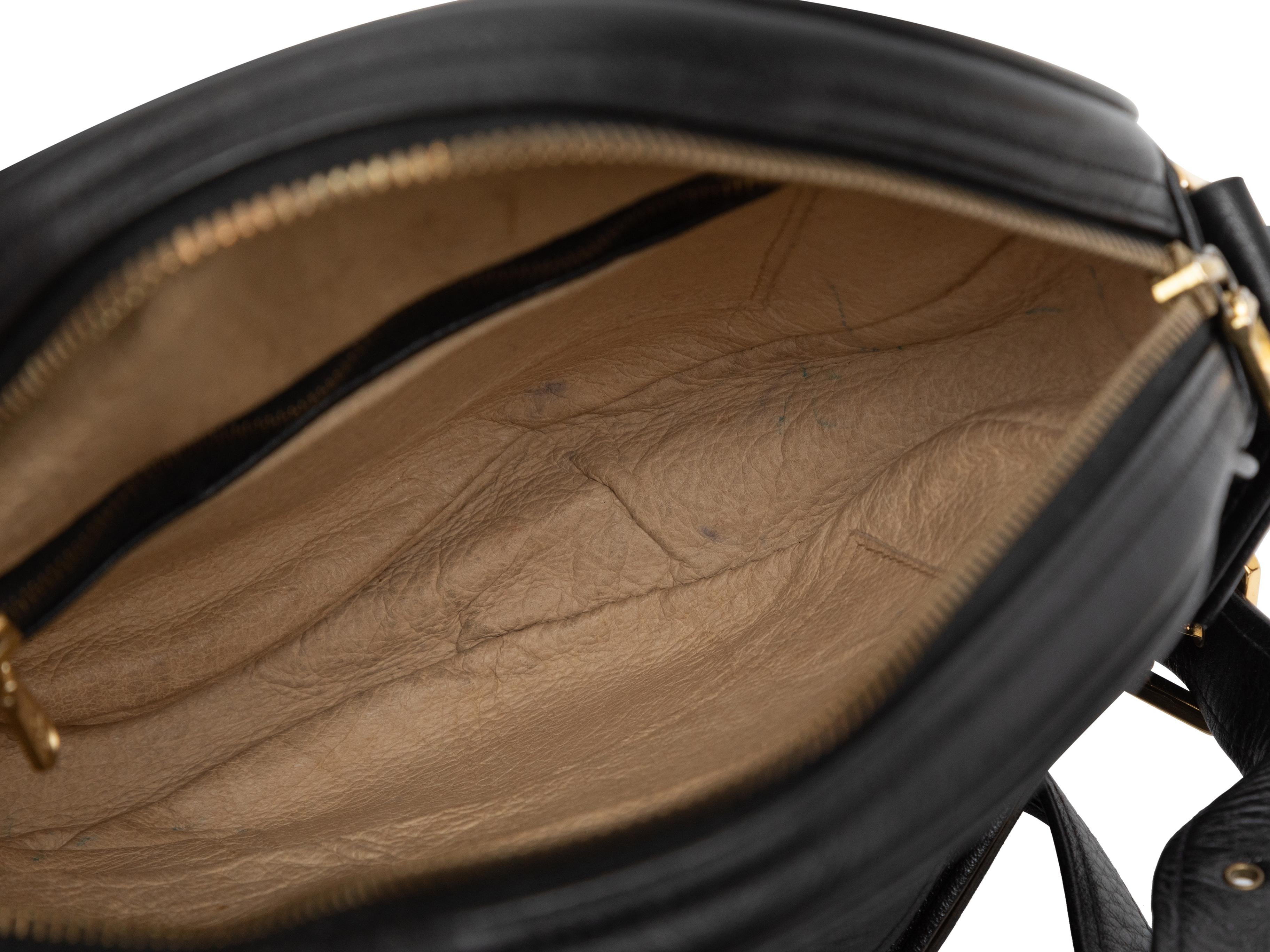 MCM Black Round Leather Crossbody Bag For Sale at 1stDibs