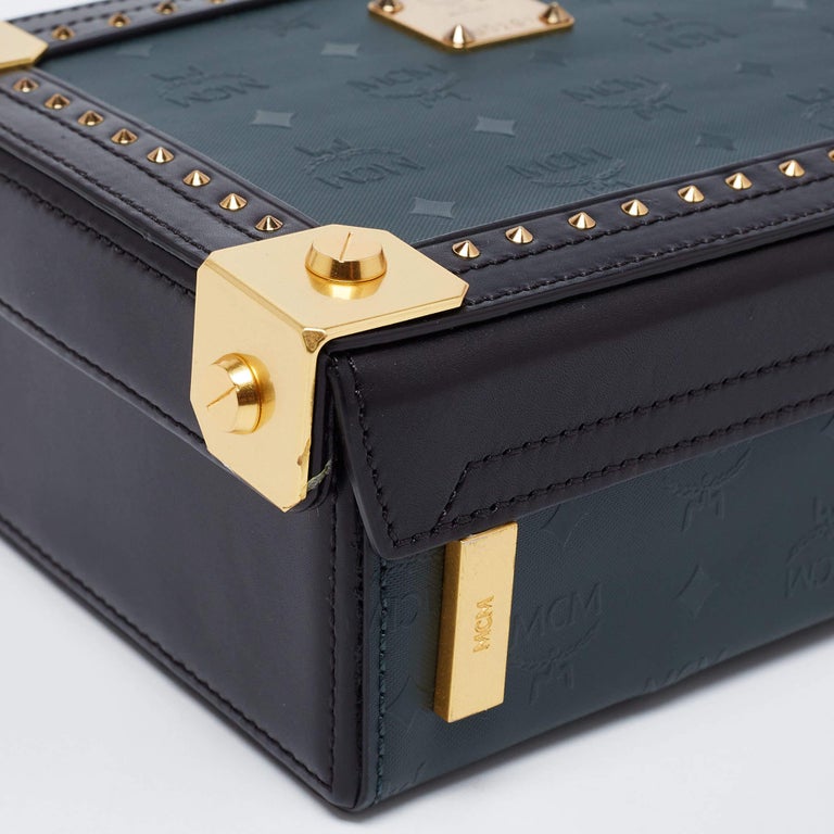 MCM Black Visetos Coated Canvas and Leather Berlin Box Bag For Sale at ...