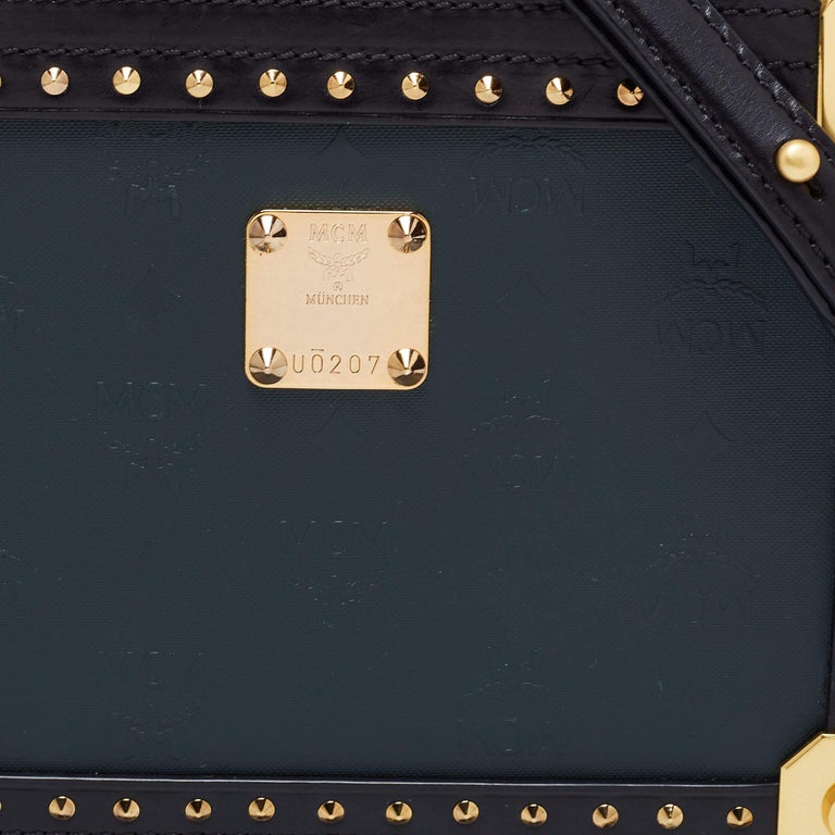 MCM Black Visetos Coated Canvas and Leather Berlin Box Bag For Sale at ...