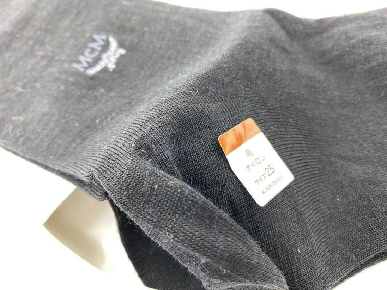 MCM Black x Navy Rare Vintage MCM Logo Socks 9m520 For Sale at 1stDibs ...