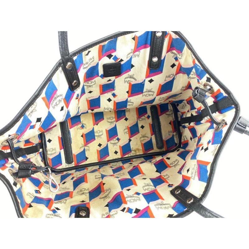 MCM Blue Monogram Visetos Liz Tote Bag 4MCM0 at 1stDibs | mcm blue tote ...
