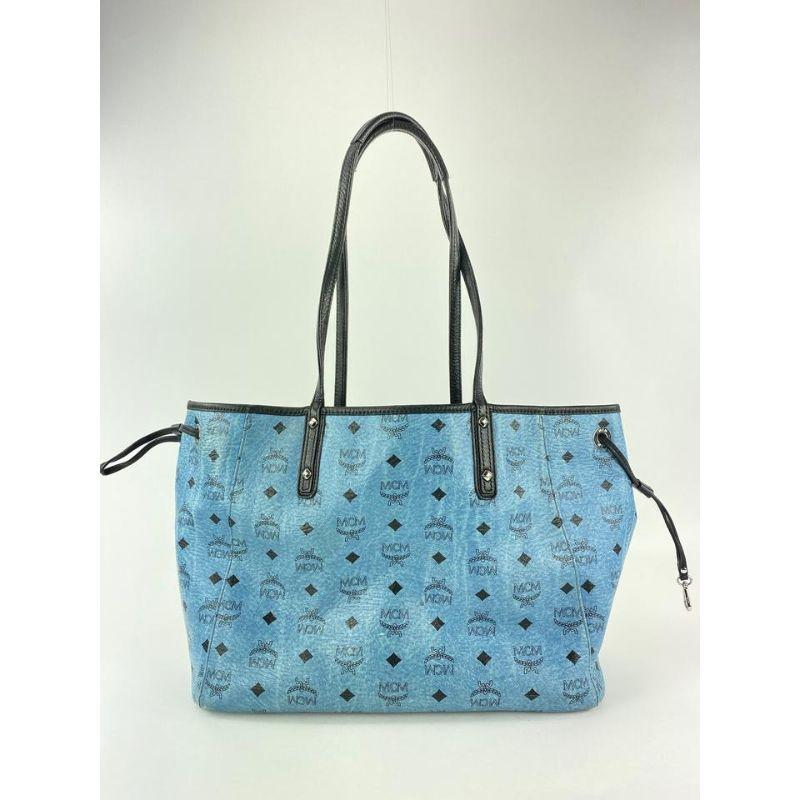 MCM Blue Monogram Visetos Liz Tote Bag 4MCM0 at 1stDibs | mcm blue tote ...