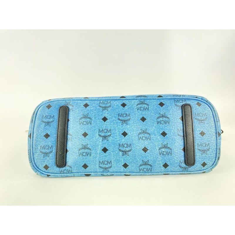 MCM Blue Monogram Visetos Liz Tote Bag 4MCM0 at 1stDibs | mcm blue tote ...