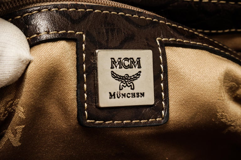 MCM Brown Leather 2Way Bag For Sale at 1stDibs