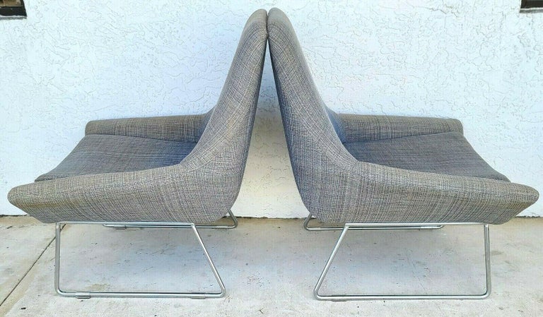 MCM Bucket Style Chrome Lounge Chairs, a Pair For Sale at 1stDibs ...