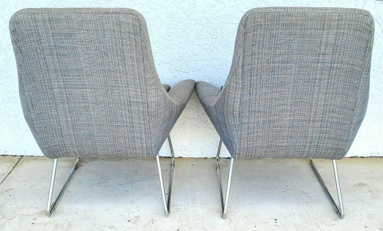 MCM Bucket Style Chrome Lounge Chairs, a Pair For Sale at 1stDibs ...