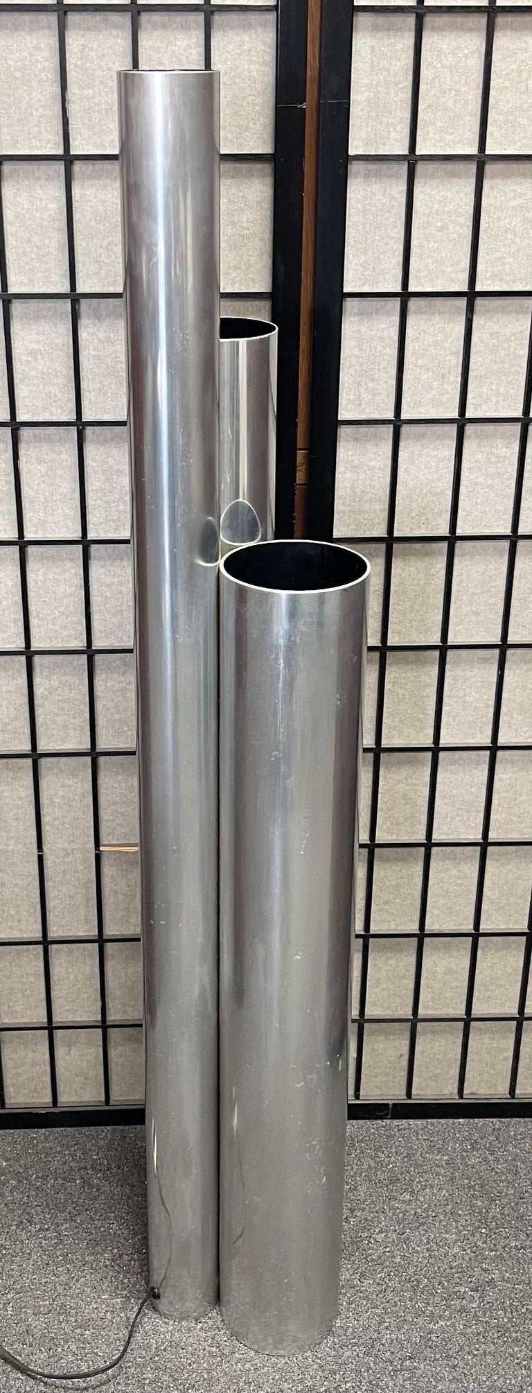 MCM Chrome Three Cylinder "Skyscraper" Floor Lamp by Neal Small For ...