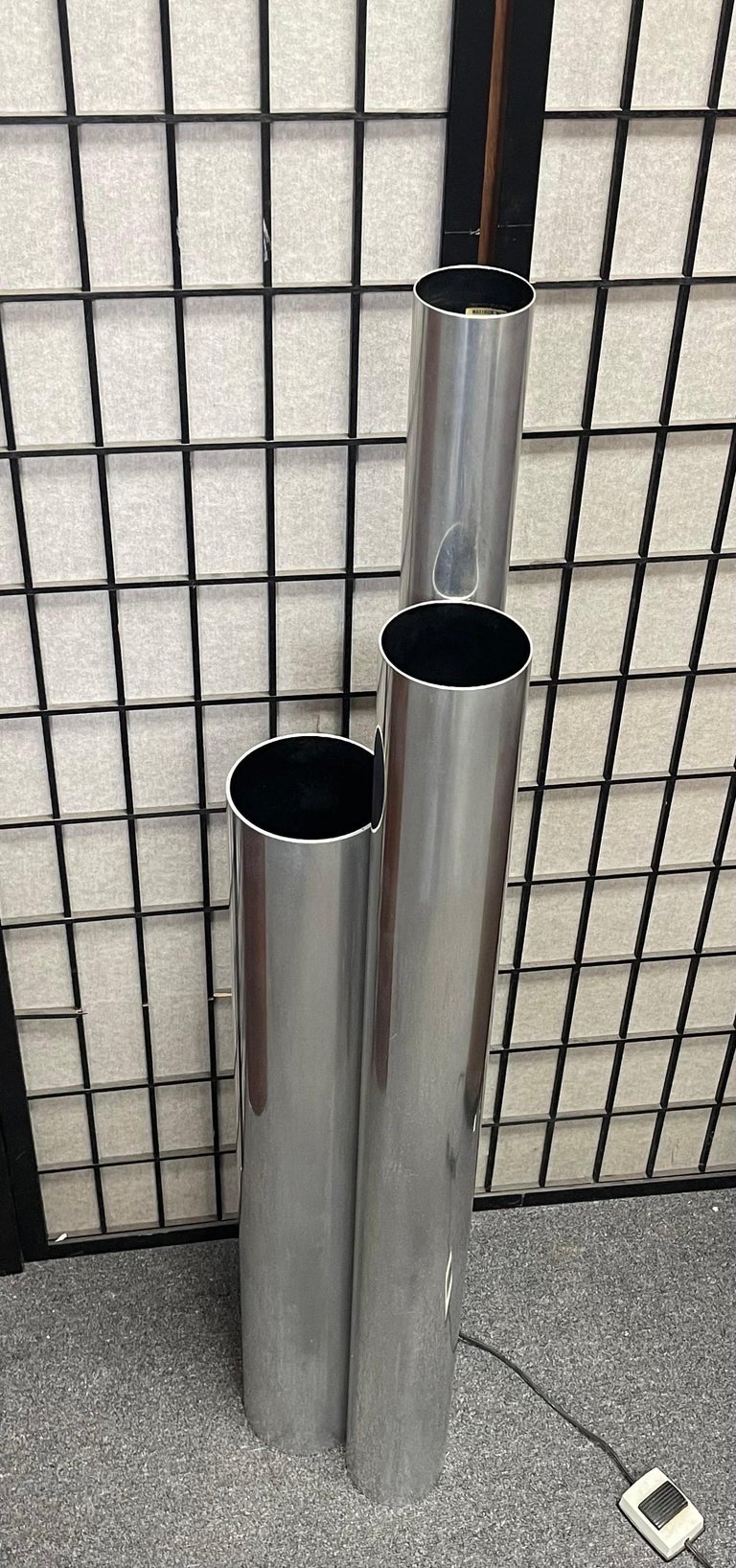 MCM Chrome Three Cylinder "Skyscraper" Floor Lamp by Neal Small For ...
