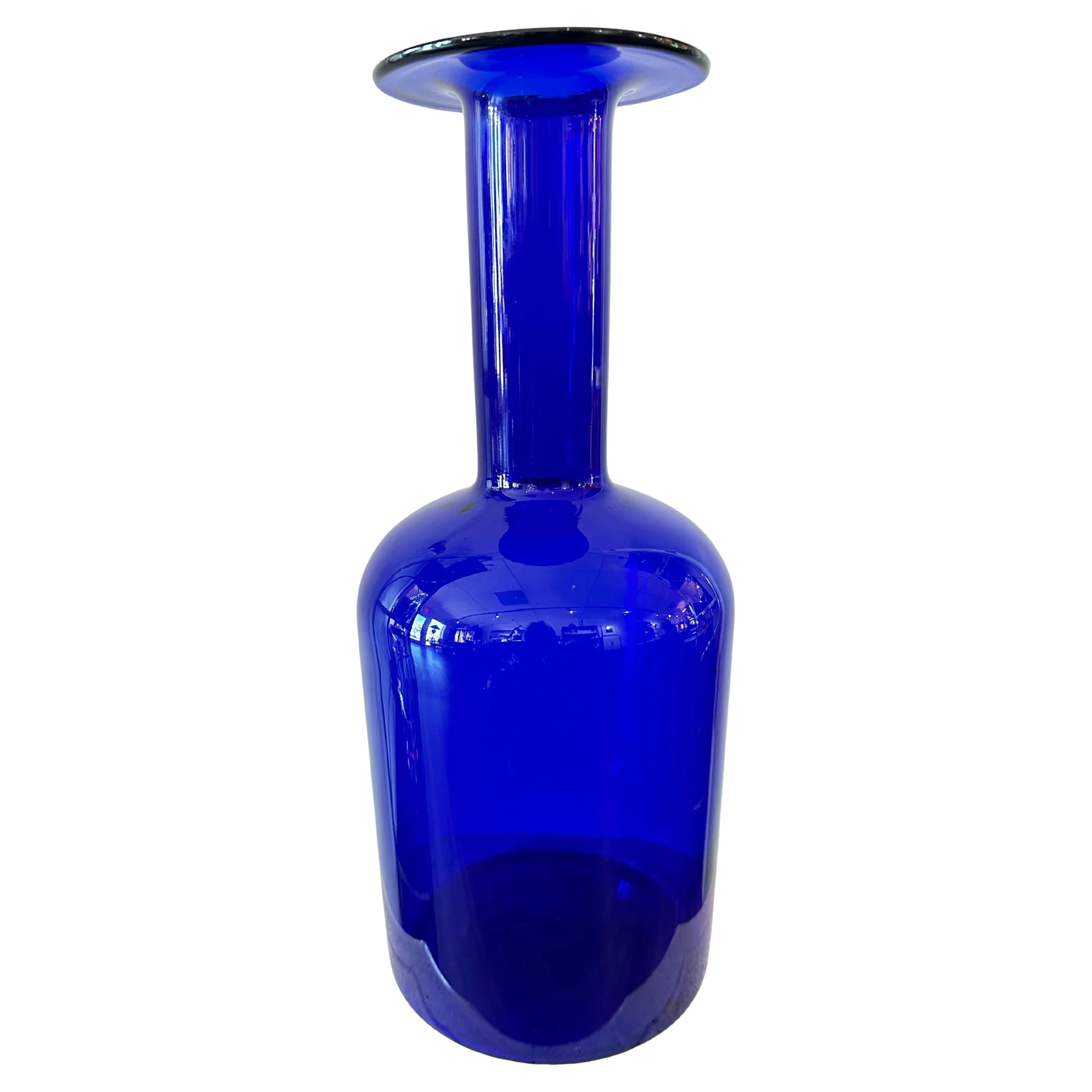 An Architectural MCM Ruby Art Glass Vase Attributed to Blenko For Sale ...