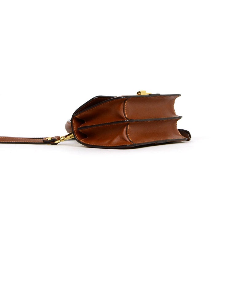 MCM Cognac Monogram Visetos Mini Tracey Satchel Crossbody Bag rt $810 ...