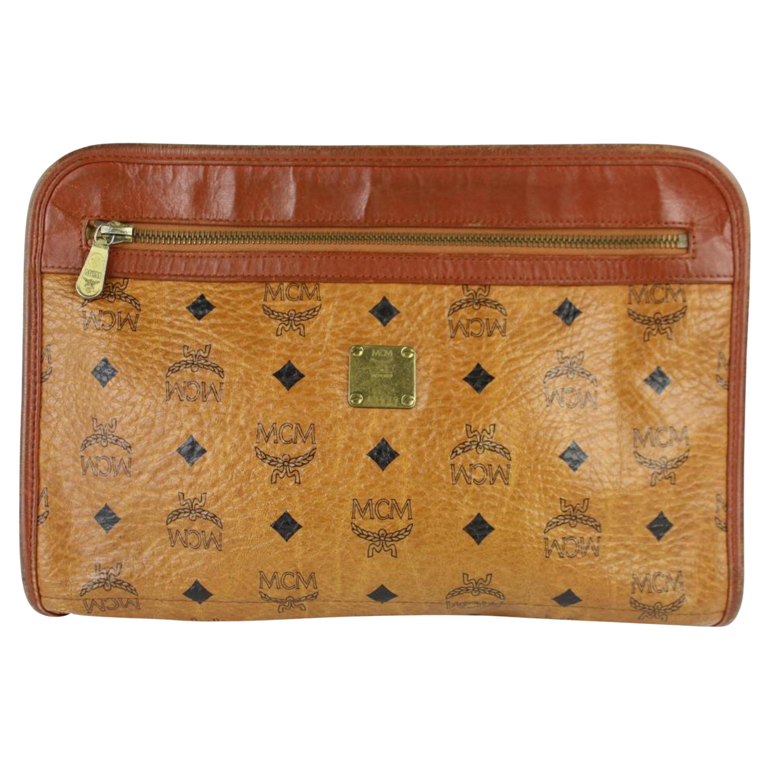 MCM Tan Monogram Logo Leather Passport Holder Wallet at 1stDibs | mcm ...