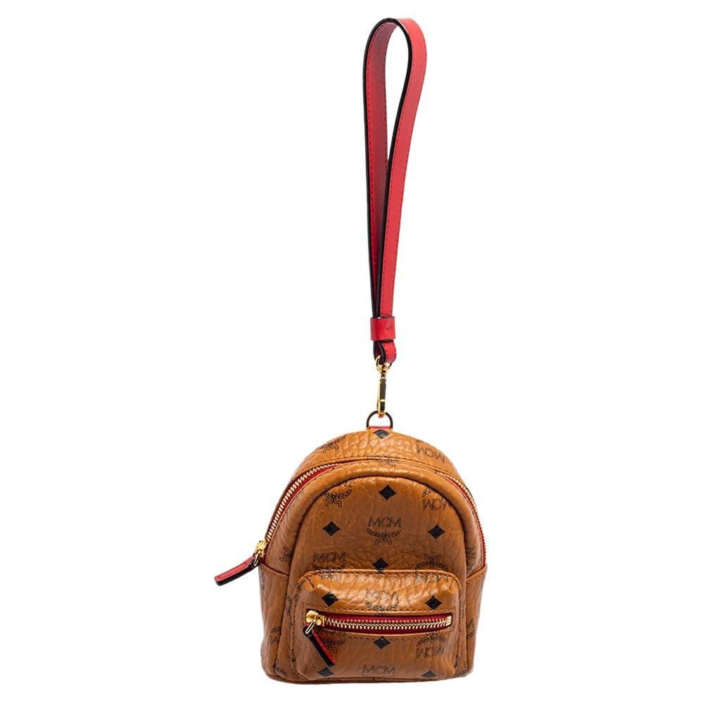 MCM Brown Leather Visetos Small Wallet Germany at 1stDibs