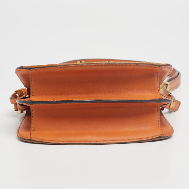 Mcm Cognac Visetos Coated Canvas And Leather Patricia Crossbody Bag For