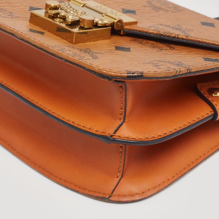 MCM Cognac Visetos Coated Canvas and Leather Patricia Crossbody Bag For ...