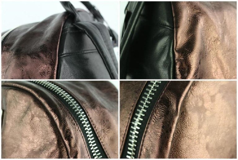 MCM Copper Tumbler Colorblock 15mcz0130 Brown Leather Backpack For Sale ...