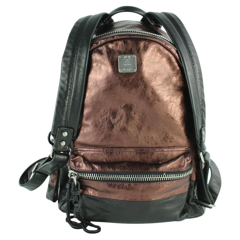 MCM Copper Tumbler Colorblock 15mcz0130 Brown Leather Backpack For Sale ...
