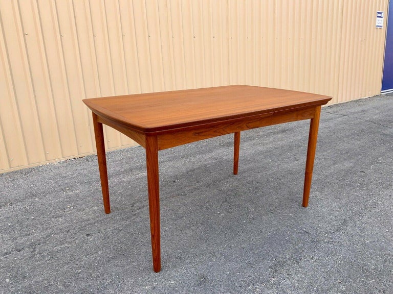 MCM Danish Mid-Century Modern Povl Dinesen Teak Expandable Dining Table ...
