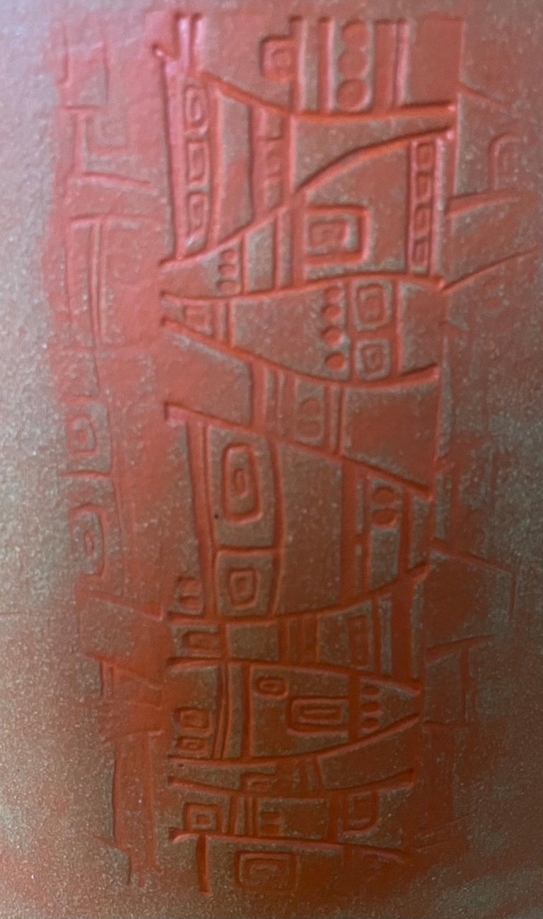 MCM Earthenware Studio Pottery Vase For Sale at 1stDibs