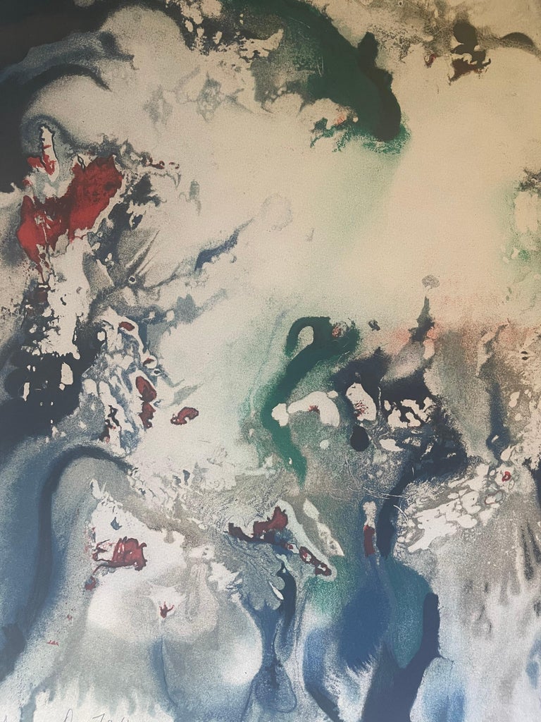 MCM Expressionist Abstract Lithograph by Don Fink For Sale at 1stDibs