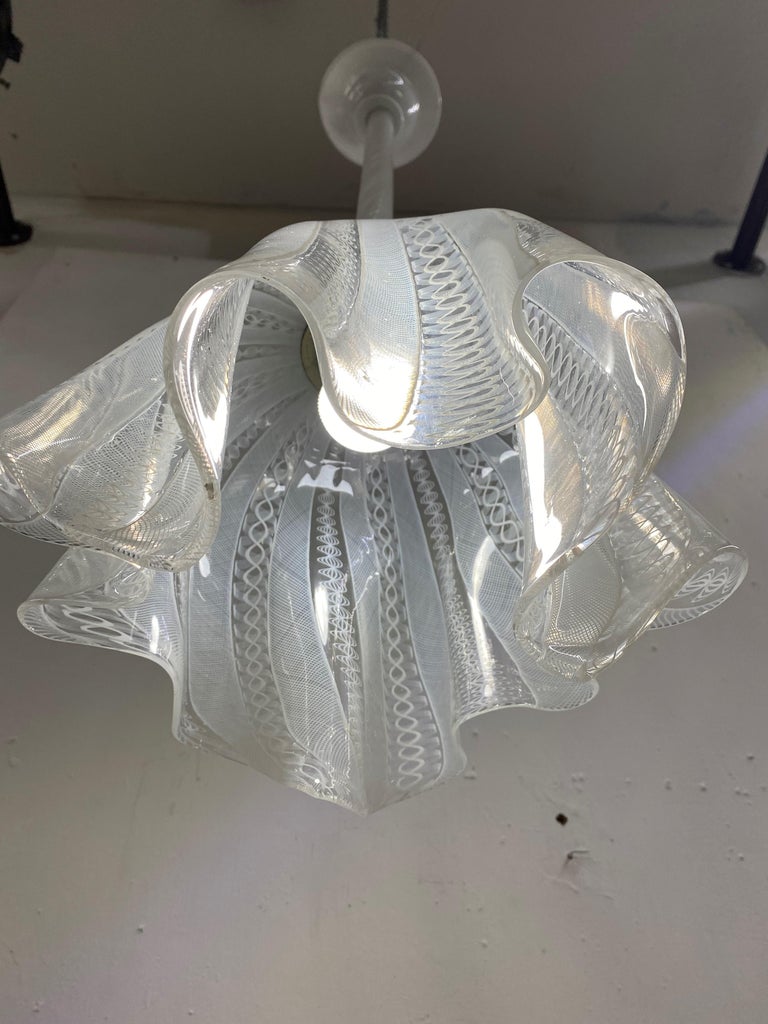 MCM "Fazzoletto" Chandelier in "Zanfirico" Glass by Fulvio Bianconi for ...