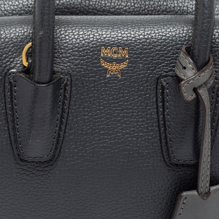 MCM Grey Leather Mini Milla Park Avenue Tote For Sale at 1stDibs