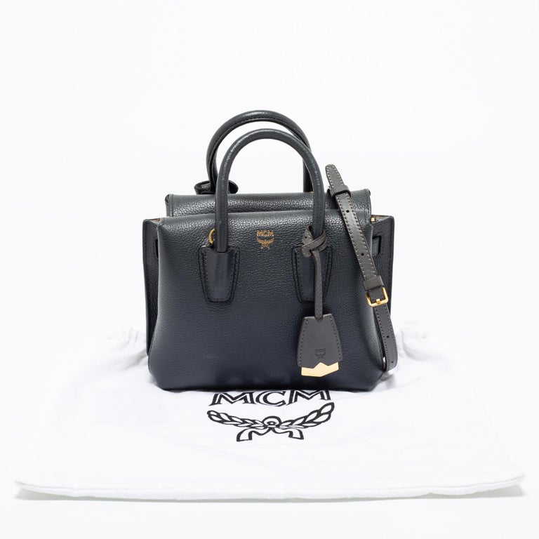 MCM Grey Leather Mini Milla Park Avenue Tote For Sale at 1stDibs