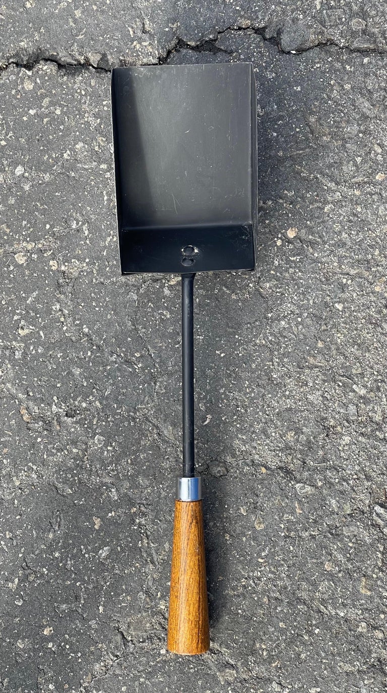 MCM Iron Fire Tool Set with Wood Handles For Sale at 1stDibs
