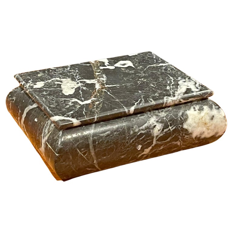 MCM Lidded Marble Trinket Box at 1stDibs
