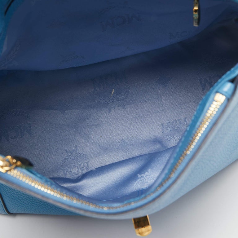 MCM Light Blue Leather First Lady Top Handle Bag For Sale at 1stDibs