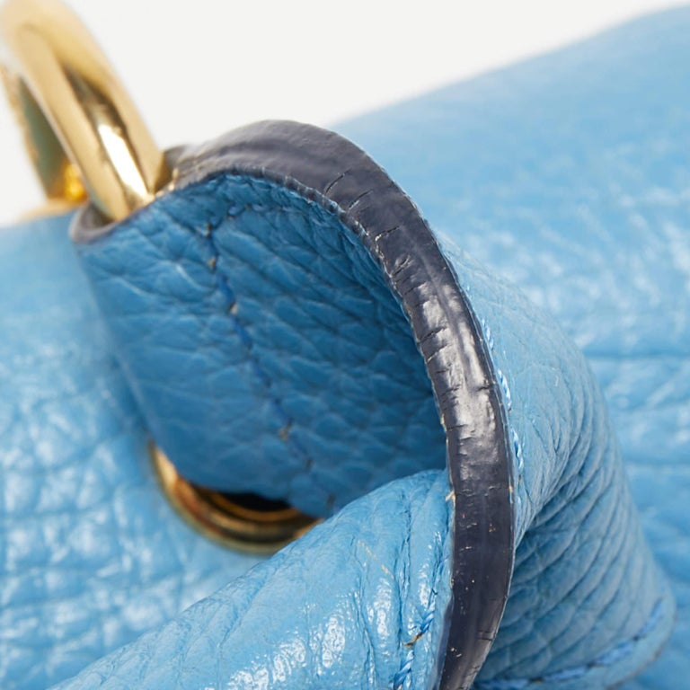 MCM Light Blue Leather First Lady Top Handle Bag For Sale at 1stDibs