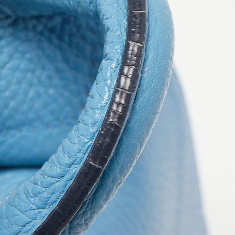 MCM Light Blue Leather First Lady Top Handle Bag For Sale at 1stDibs