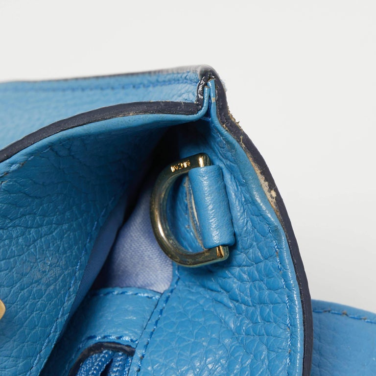 MCM Light Blue Leather First Lady Top Handle Bag For Sale at 1stDibs