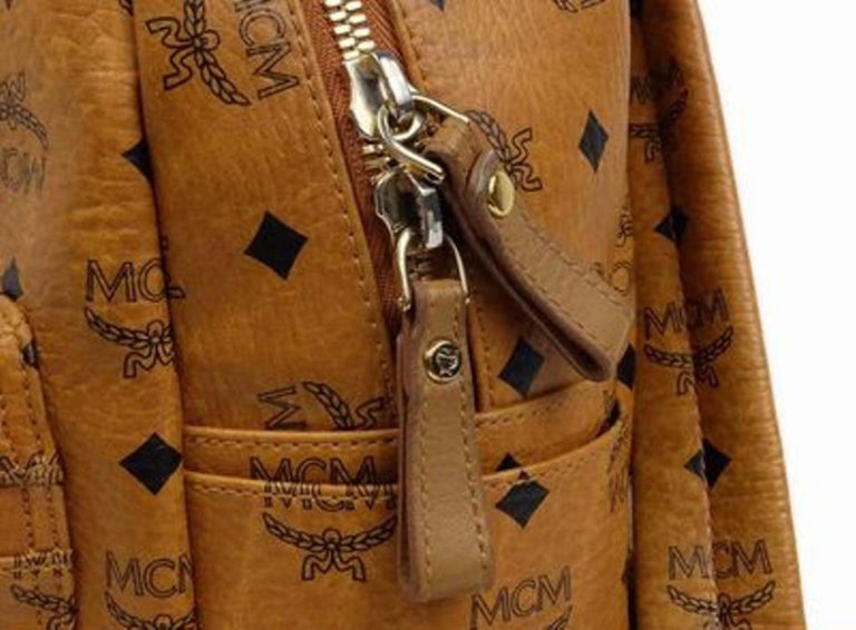 MCM Mc Mini-219718 Brown Leather Backpack at 1stDibs