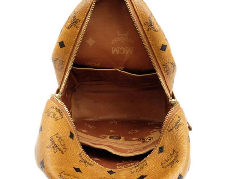 MCM Mc Mini-219718 Brown Leather Backpack at 1stDibs