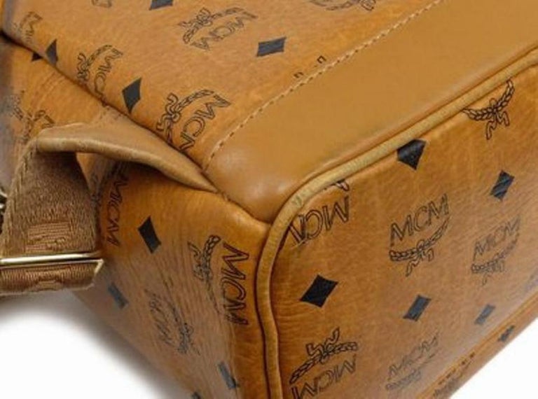 MCM Mc Mini-219718 Brown Leather Backpack at 1stDibs